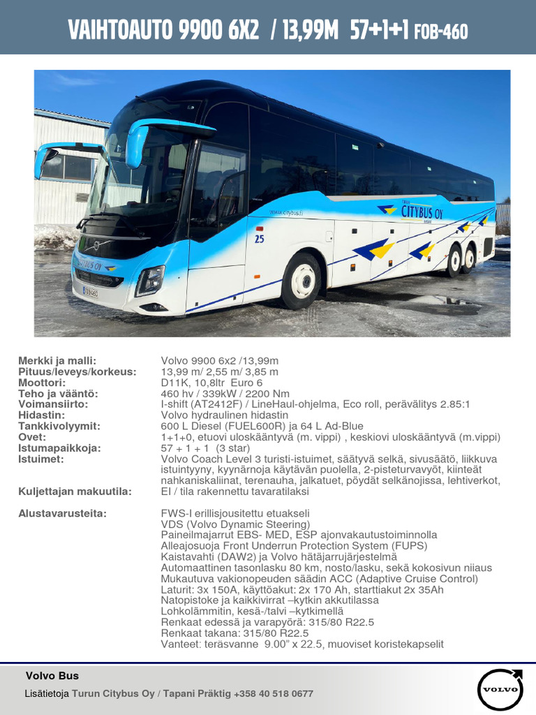 Vaihtoauto FOB 460 Volvo 9900 6x2 (1399m 57+1p) | PDF