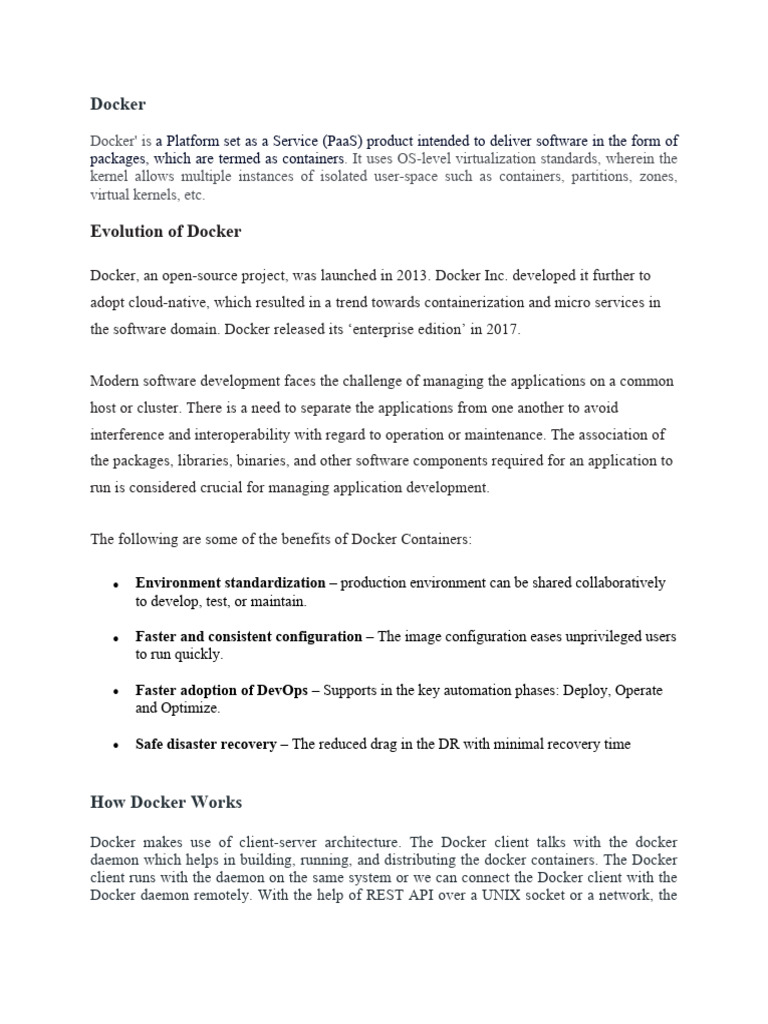Docker notes | Download Free PDF | Computer Network | Application Software