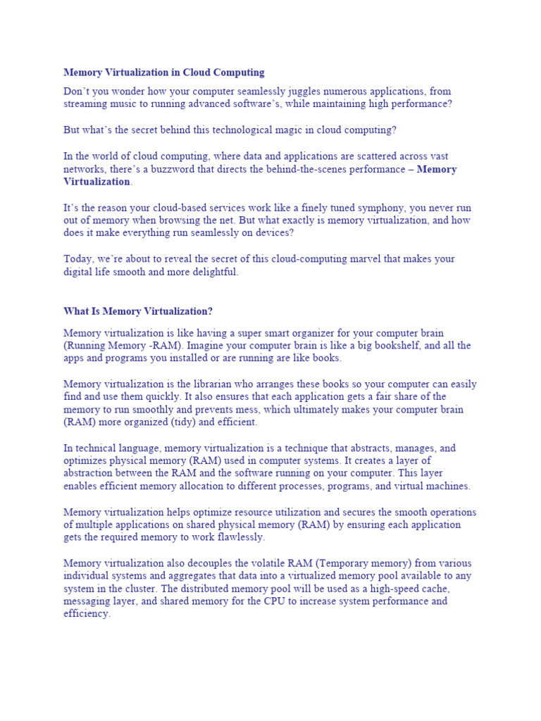 Memory Virtualization | PDF | Cloud Computing | Virtualization