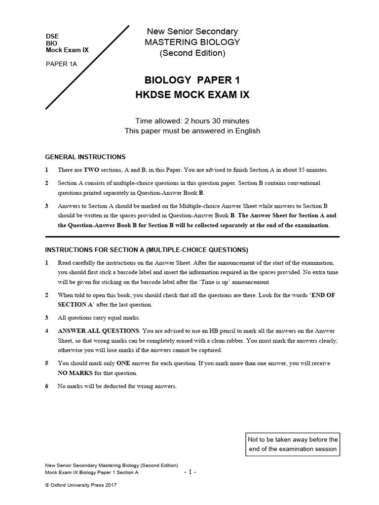 Mock Bio Set9 e | PDF | Proteins | Dna