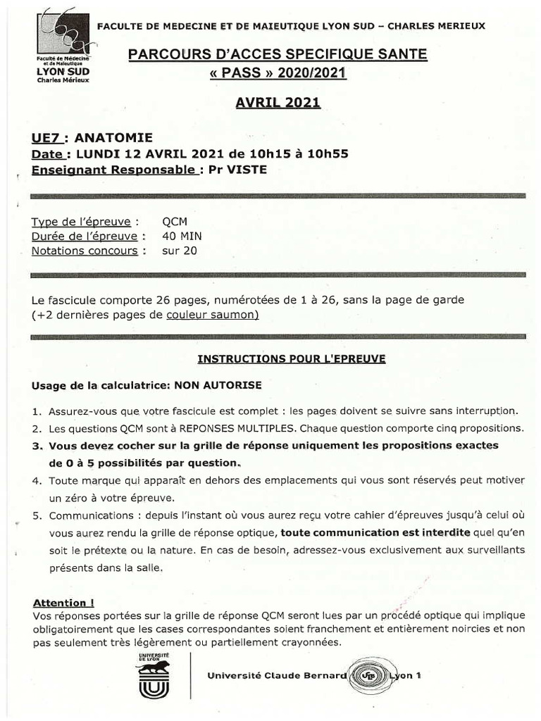 SUJET UE 7 - PASS - 12 Add | PDF