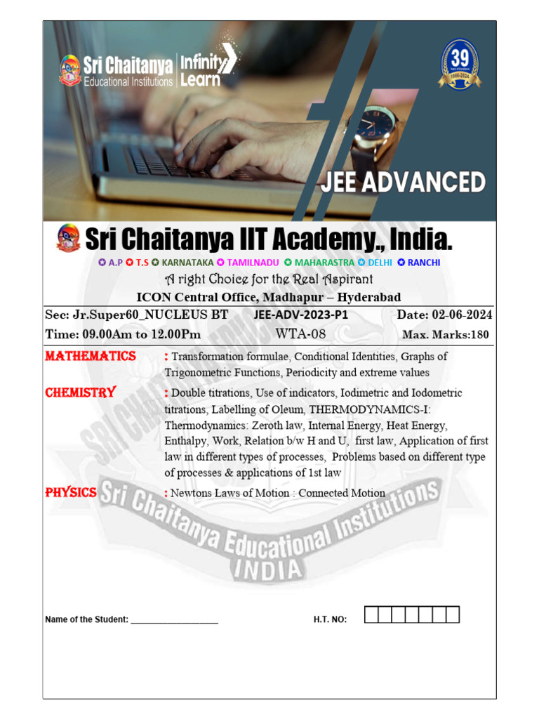 02-06-2024 - JR - Super60 - NUCLEUS BT - Jee-Adv (2023-P1) - WTA-08 - Q ...