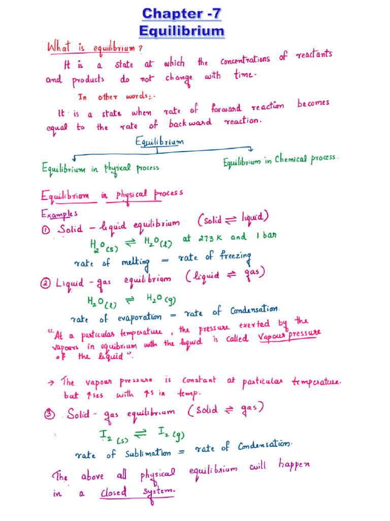 Ch 7 Equilibrium Pdf