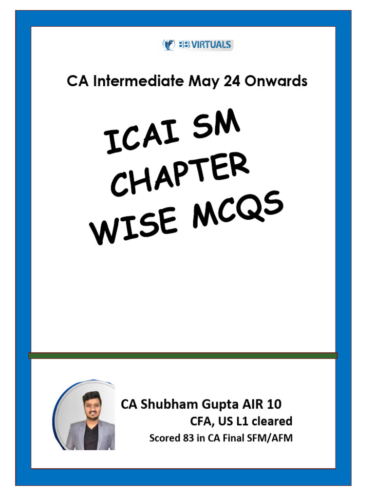 ICAI SM Chapter-Wise MCQs | PDF | Strategic Management | Marketing