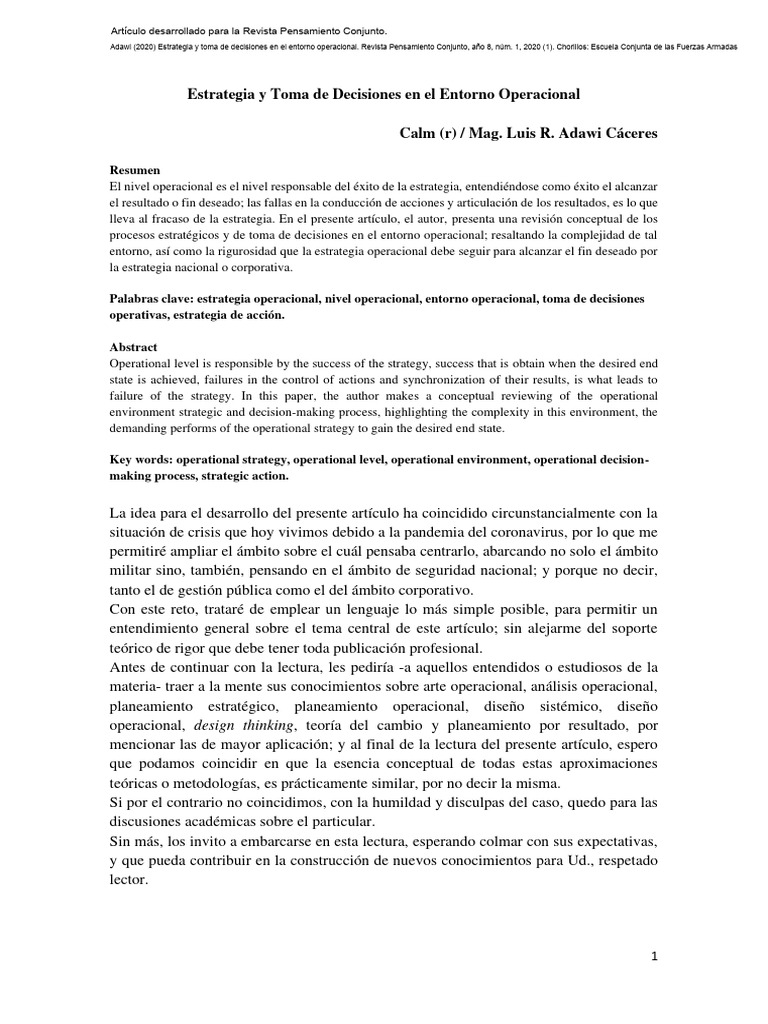 Adawi - 2020 - Estrategia y Toma de Decisiones en El Entorno ...