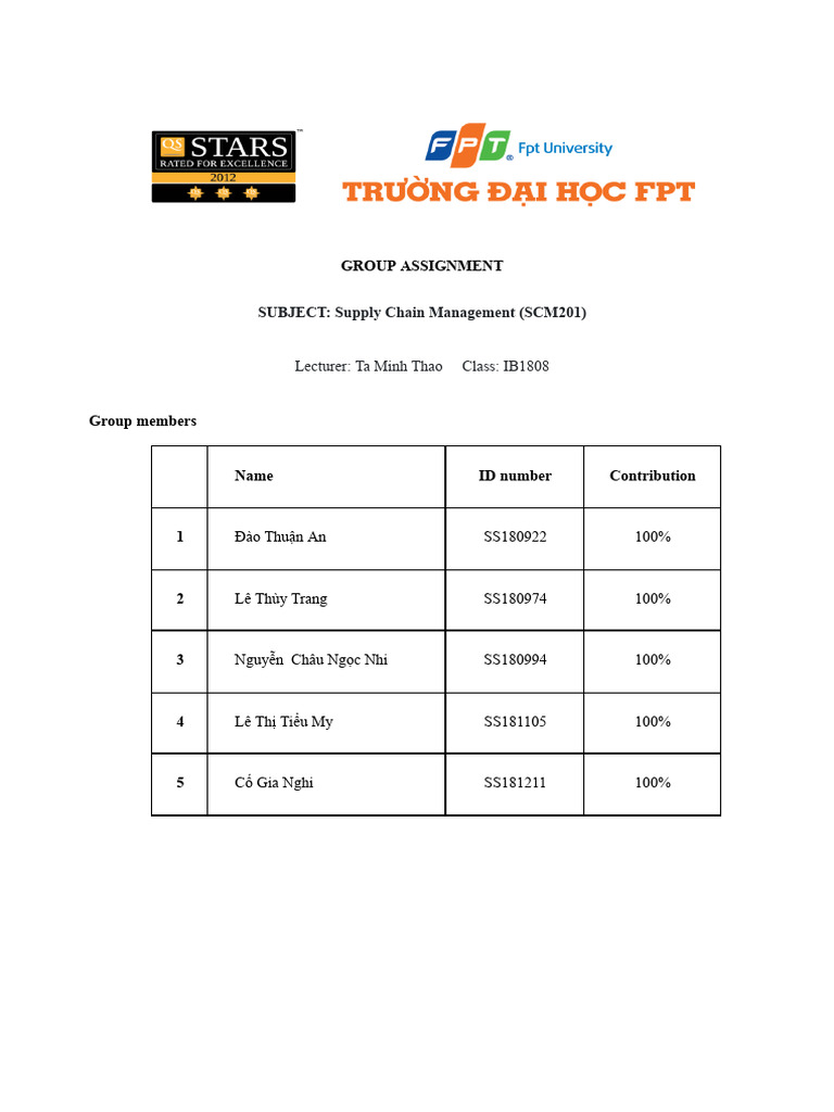 Scm201 Group Assignment Apple Pdf Supply Chain Apple Inc