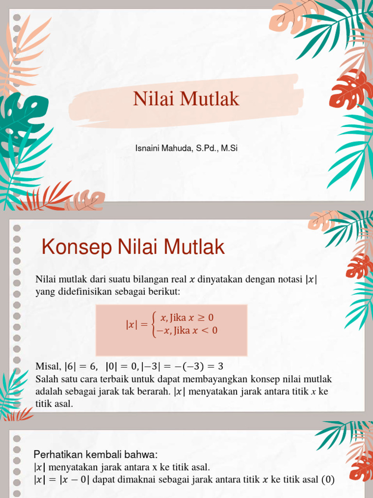 Konsep dan Sifat Nilai Mutlak | PDF