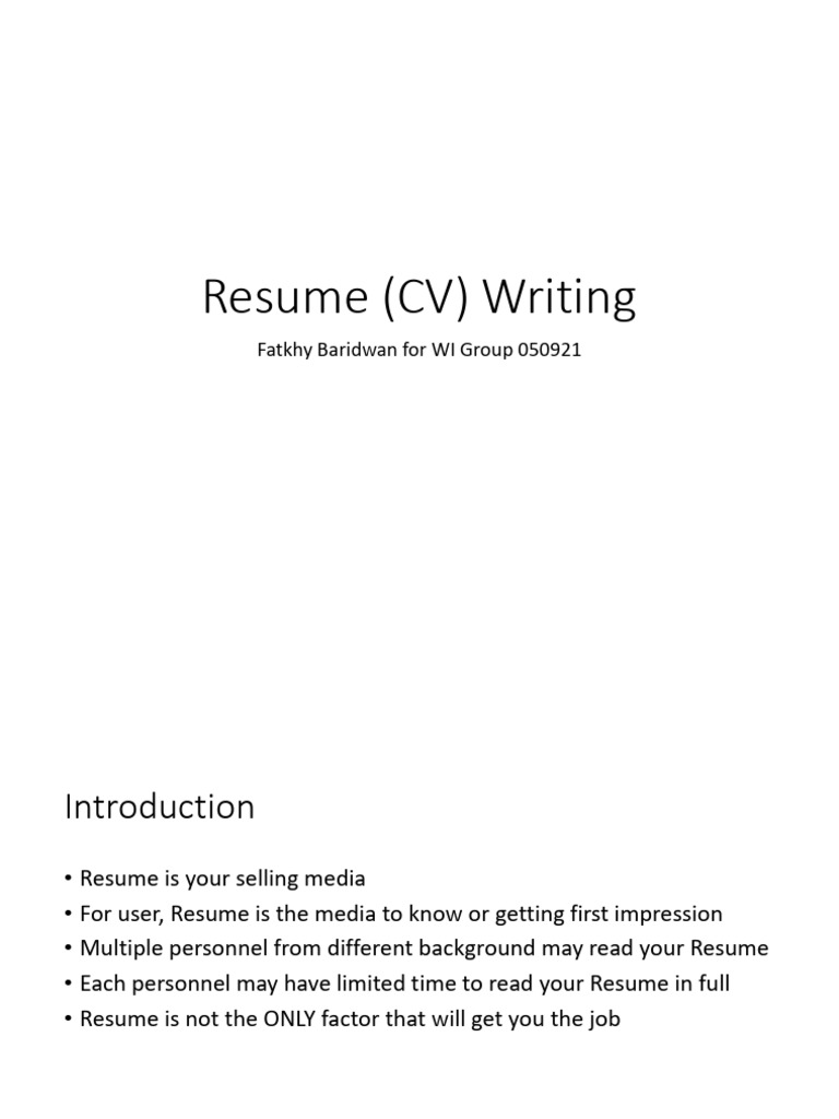 Resume Writing Tips | PDF | Résumé | Paragraph