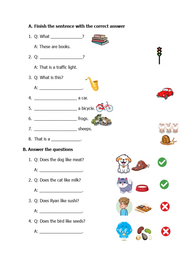 English final exam test Grade 1 | PDF