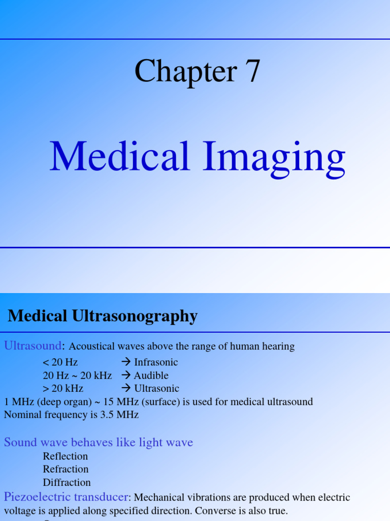 7 Medical Imaging | PDF