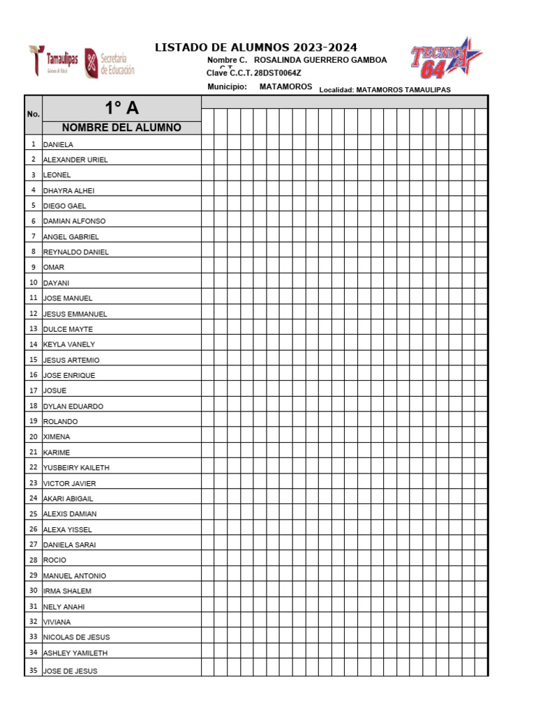 Listas de Alumnos-1 | PDF