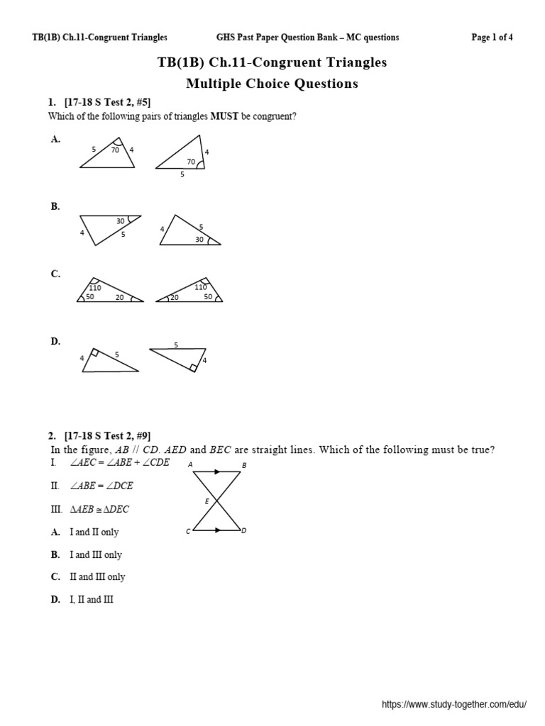 Good-Hope-School_16-21-1B-Ch.11-Congruent-Triangles | Download Free PDF ...