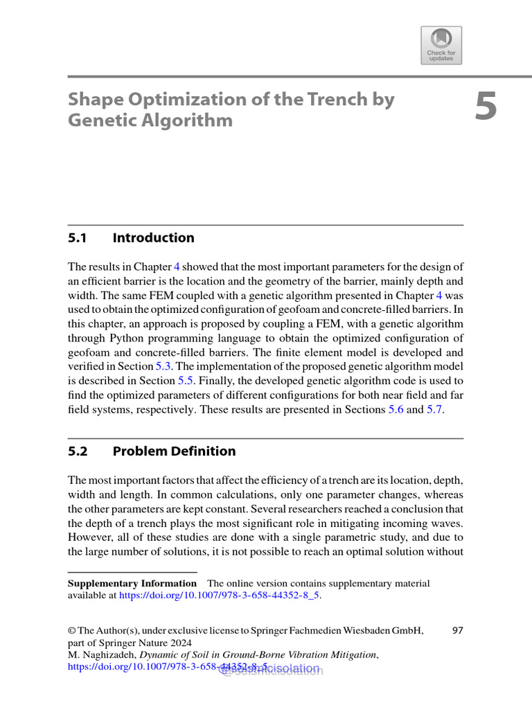 Shape Optimization of the Trench by Genetic Algorithm | PDF | Genetic ...
