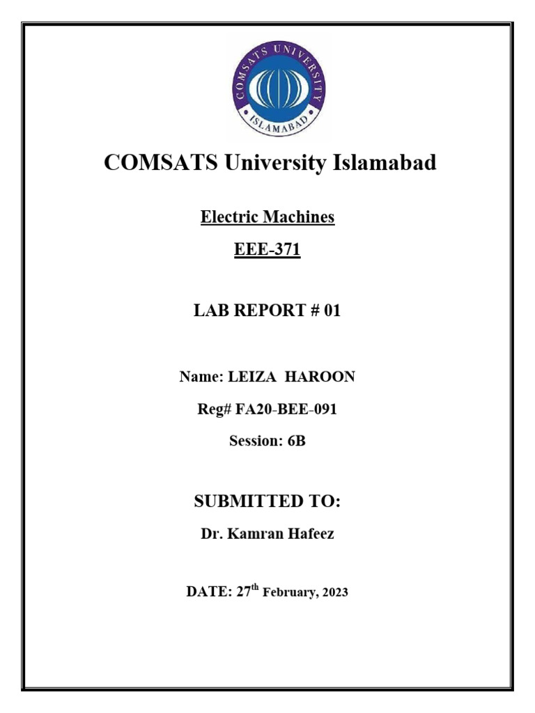 em lab 1 | PDF | Power Supply | Voltage