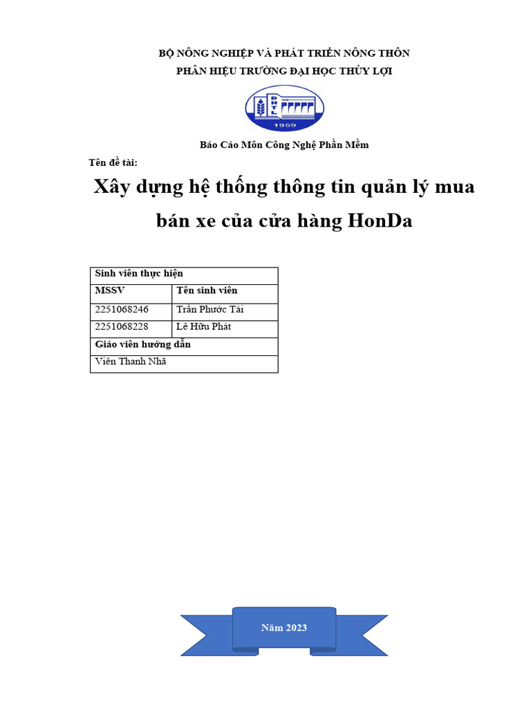 BaoCao Le Huu Phat - Tran Phuoc Tai | PDF