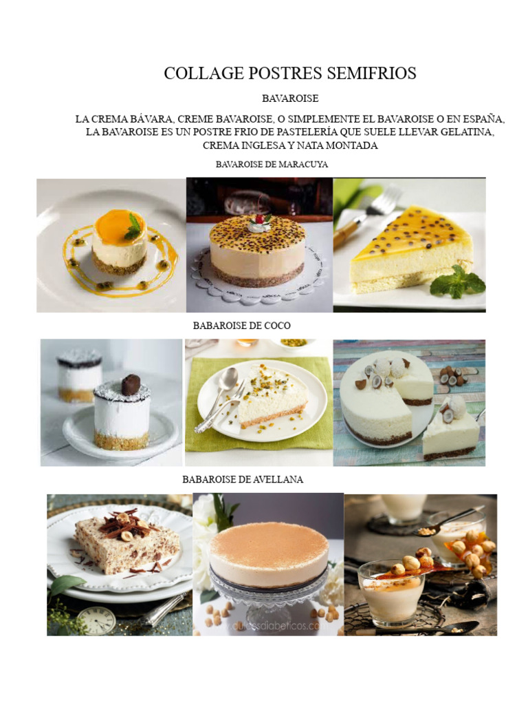Collage Postres Semifrios | PDF