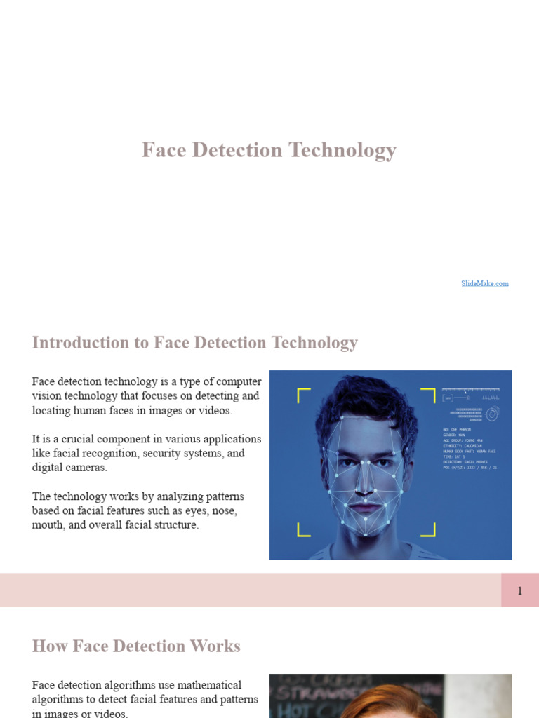 Face Detection Technology (1) | Download Free PDF | Face | Computer Security