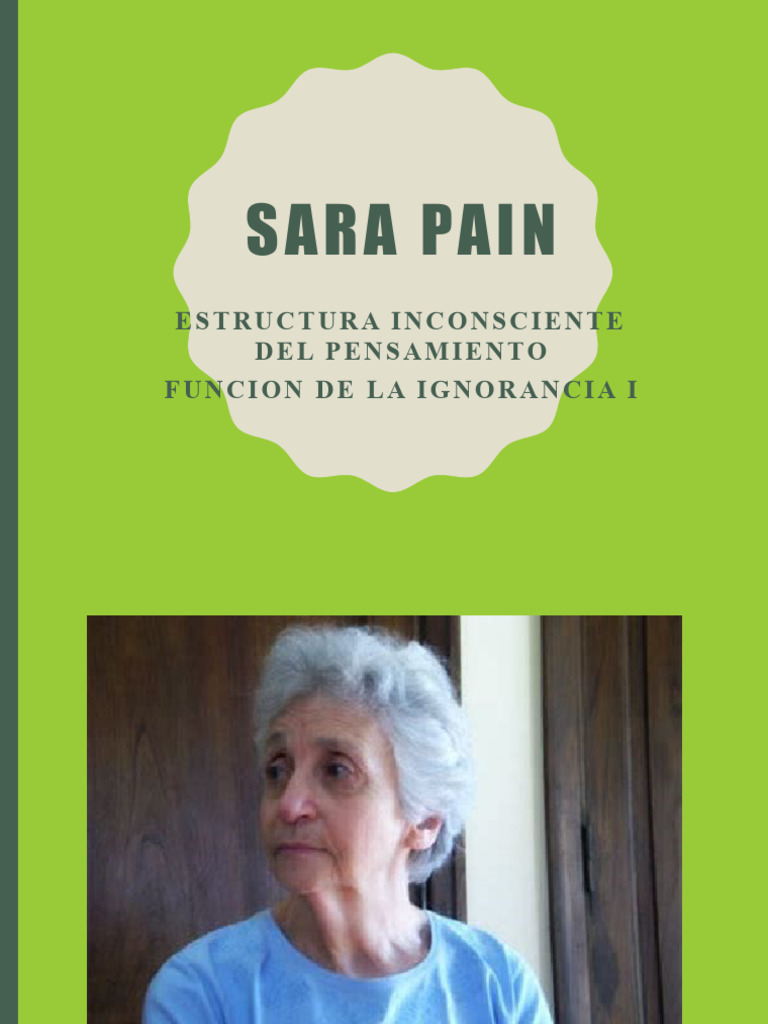 Sara_Pain._Funcion_de_la_ignorancia2024 (1) | PDF | Pensamiento | Mente inconsciente