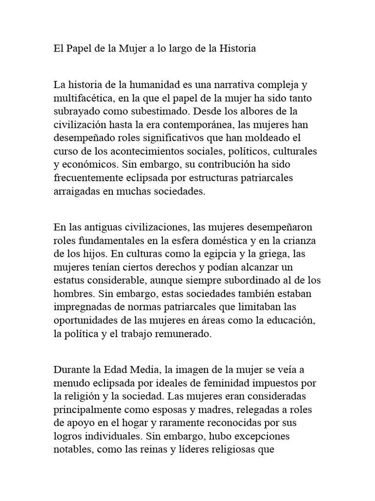 Historia y Lucha de la Mujer | PDF | Mujer | Estudios de género