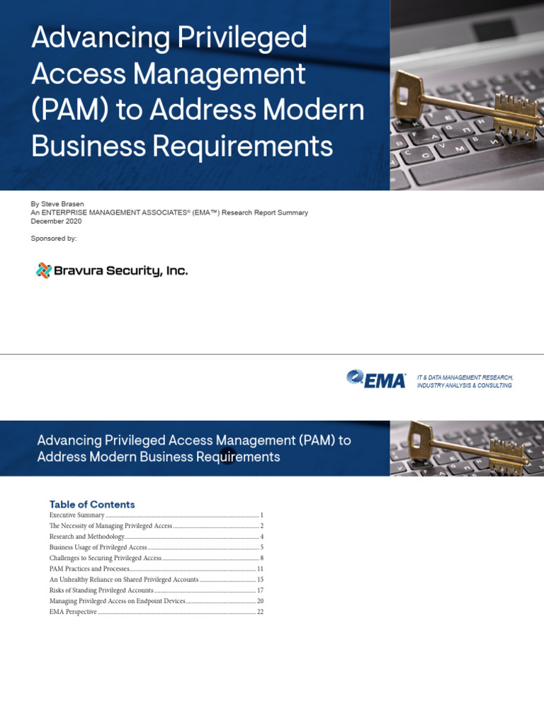 (Research Report) Advancing PAM To Address Modern Business Requirements ...