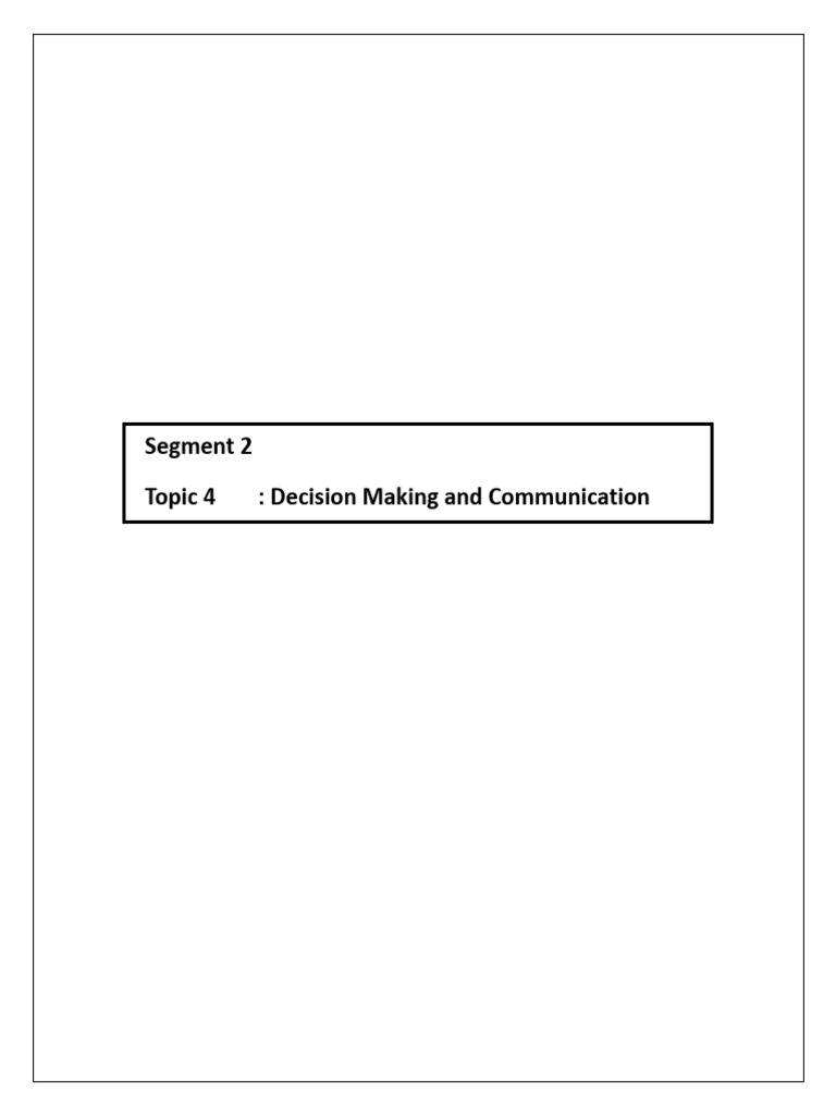 RM - Decision Making and Communication | PDF | Communication | Duplex ...