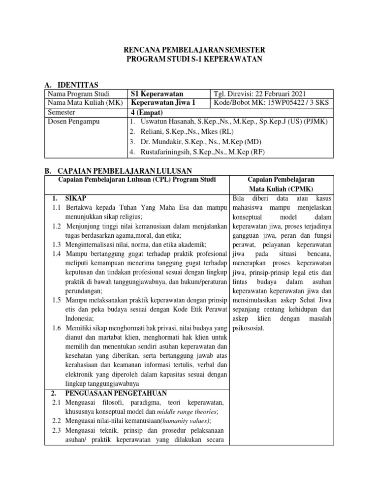 RPS Kep Jiwa 1 | PDF