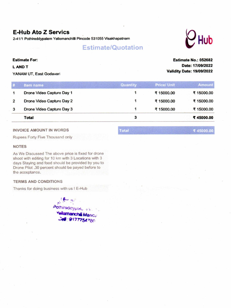 Estimate-Quotation 1 | PDF