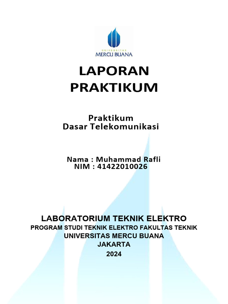 Modul Praktikum Dasar Telekomunikasi | PDF Modul Praktikum Dasar Telekomunikasi | PDF