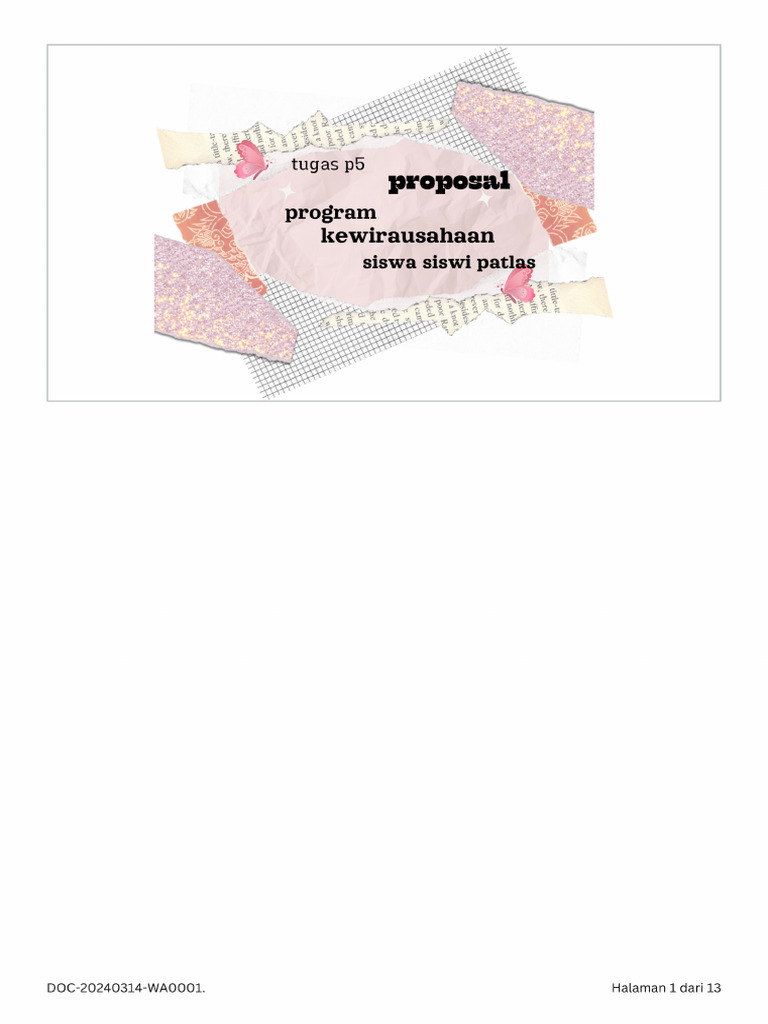 Contoh Proposal Kegiatan X DPK 4 | PDF