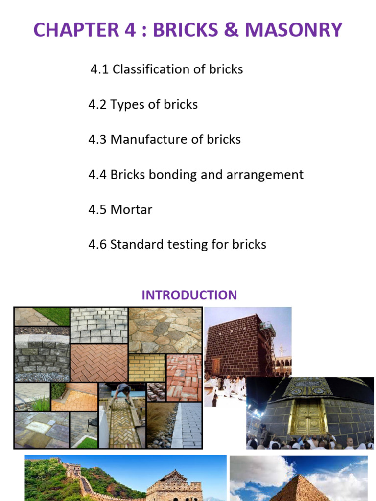 Chapter4 Bricks | PDF | Brick | Mortar (Masonry)