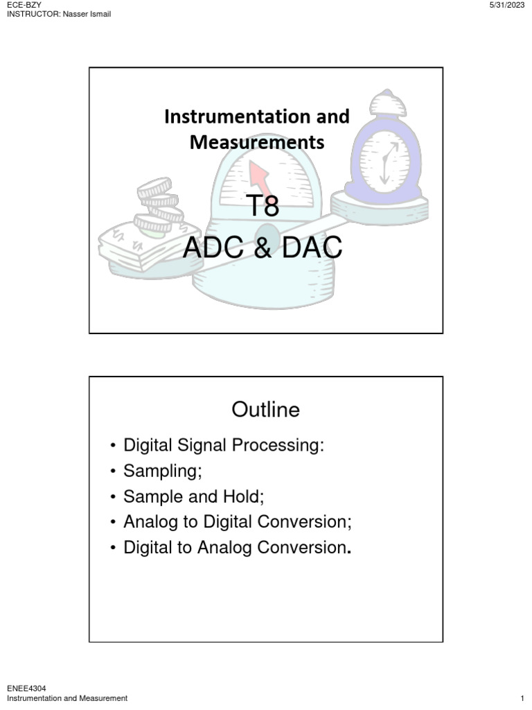 T8-Adc&dac S2023 | PDF | Analog To Digital Converter | Sampling (Signal Processing)