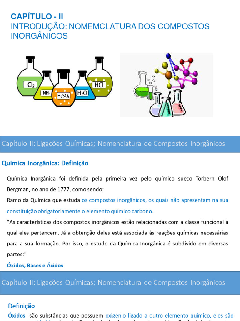 Compostos Inorganicos | PDF | Óxido | Sal (Química)