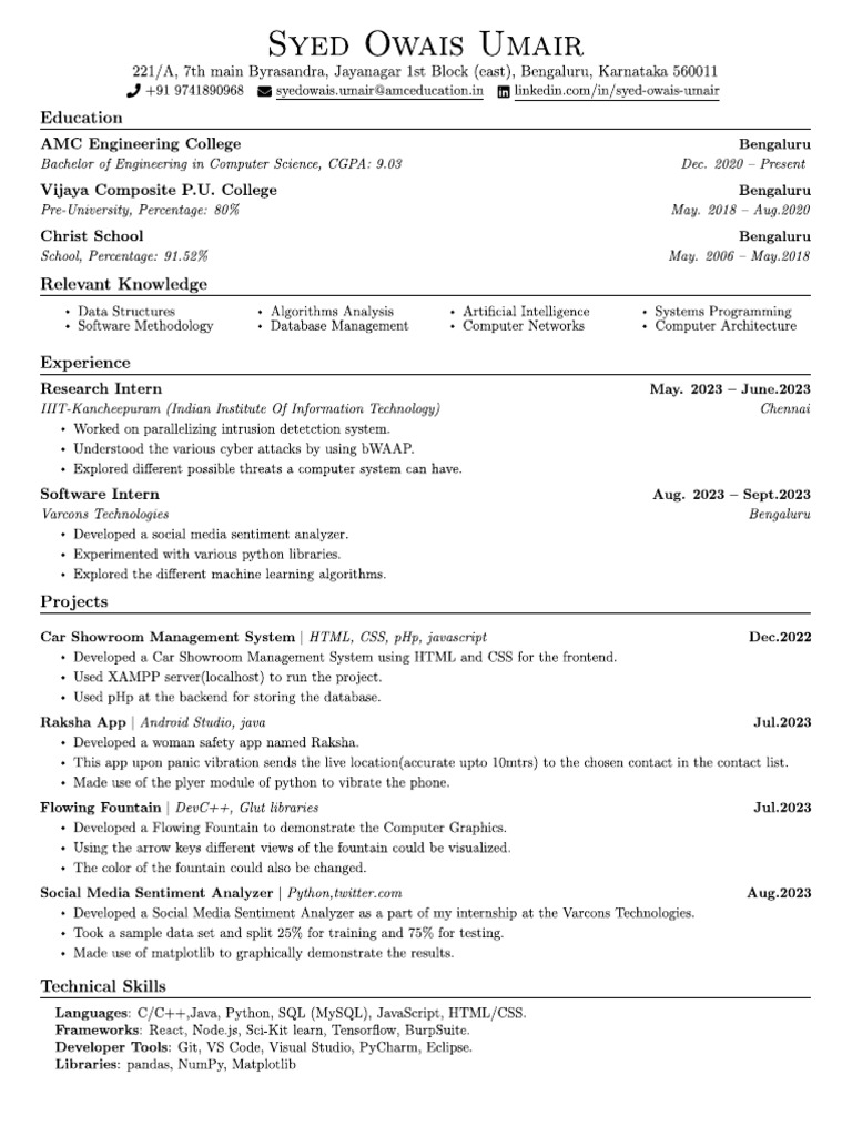 Syed CV | PDF