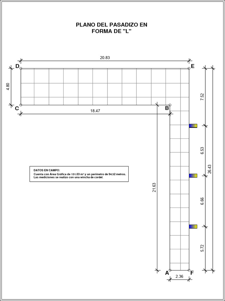 Plano y Datos de Pasadizo en "L" | PDF