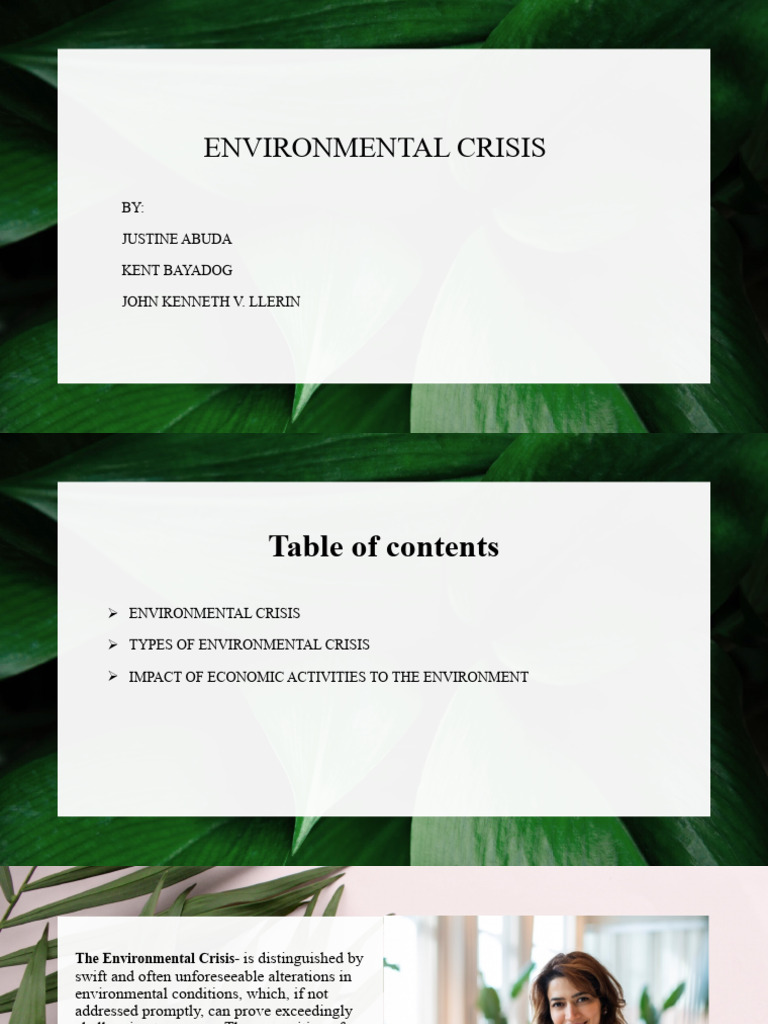 Understanding Environmental Crises | PDF | Environmental Degradation ...