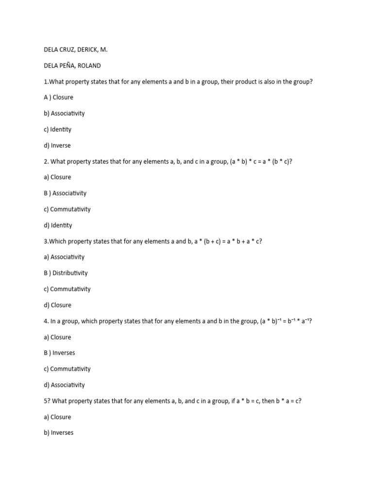 Abstract Algebra Group 1 | PDF