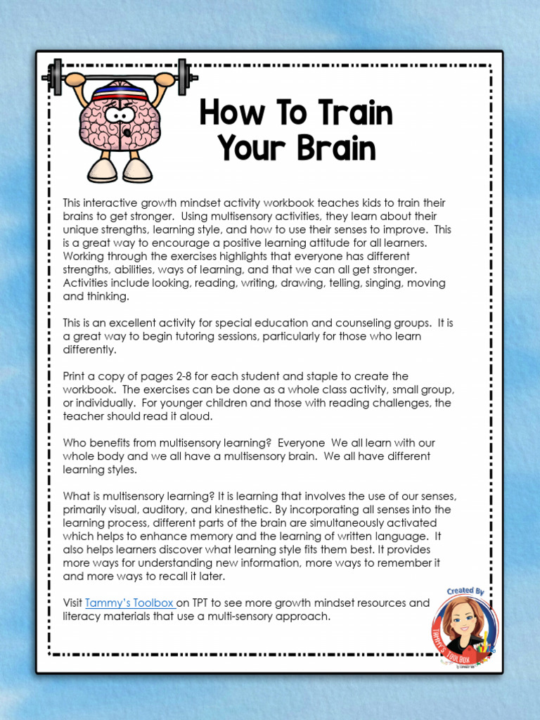 How To Train Your Brain: Tammy's Toolbox | PDF | Learning Styles | Learning