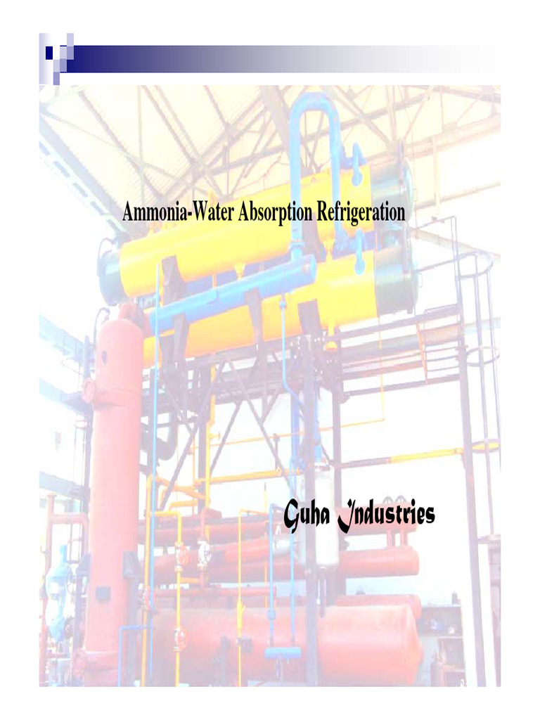 Ammonia Absorption Introduction | PDF | Refrigeration | Building Automation