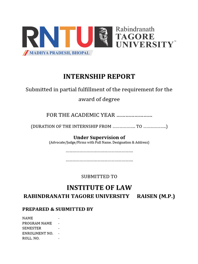 Internship Report for Law Degree | PDF | Academic Degree | Qualifications