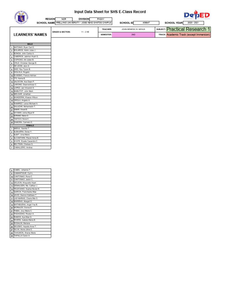11 HE 2 COG 2nd Sem. | PDF