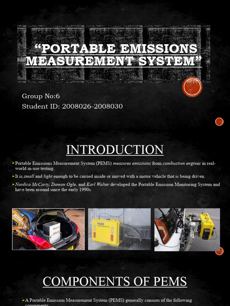 Portable Emissions Measurement System Overview | PDF | Engineering