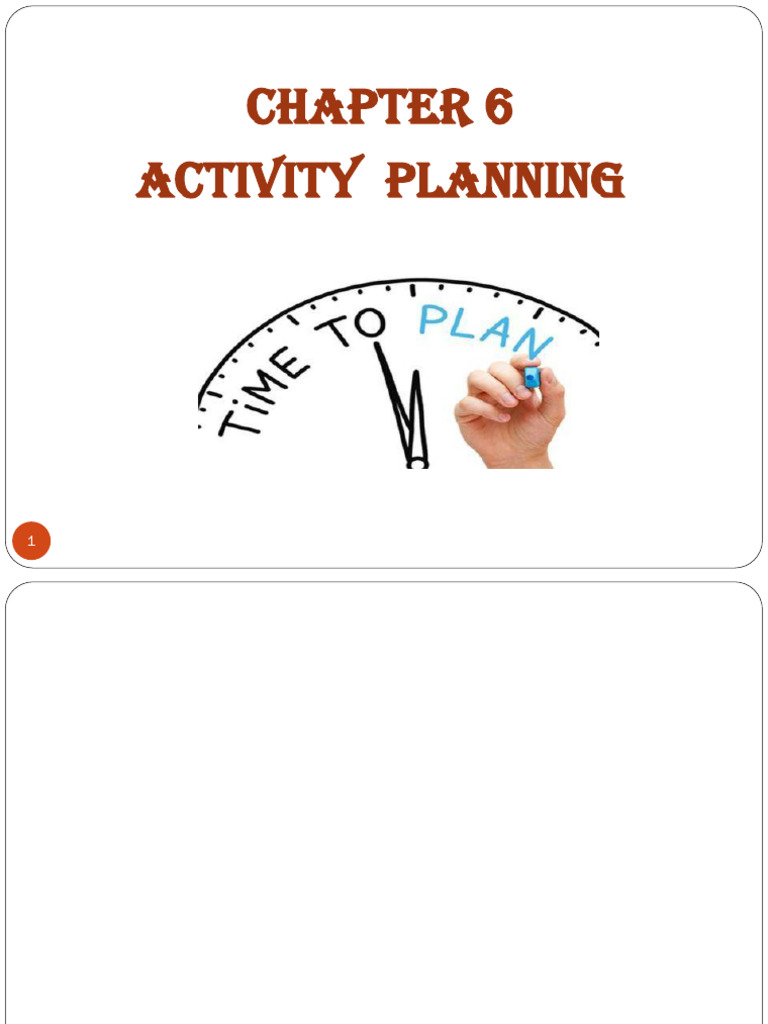 Unit4 Chapter 6 Activity Planning | Download Free PDF | Computing