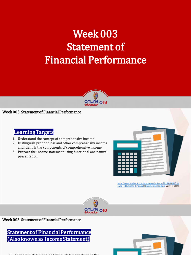 Module 003 - The Statement of Financial Performance_ppt | PDF | Income ...
