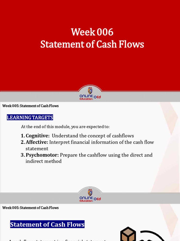 Module 005 - The Statement of Cash Flows_ppt | PDF | Cash Flow ...