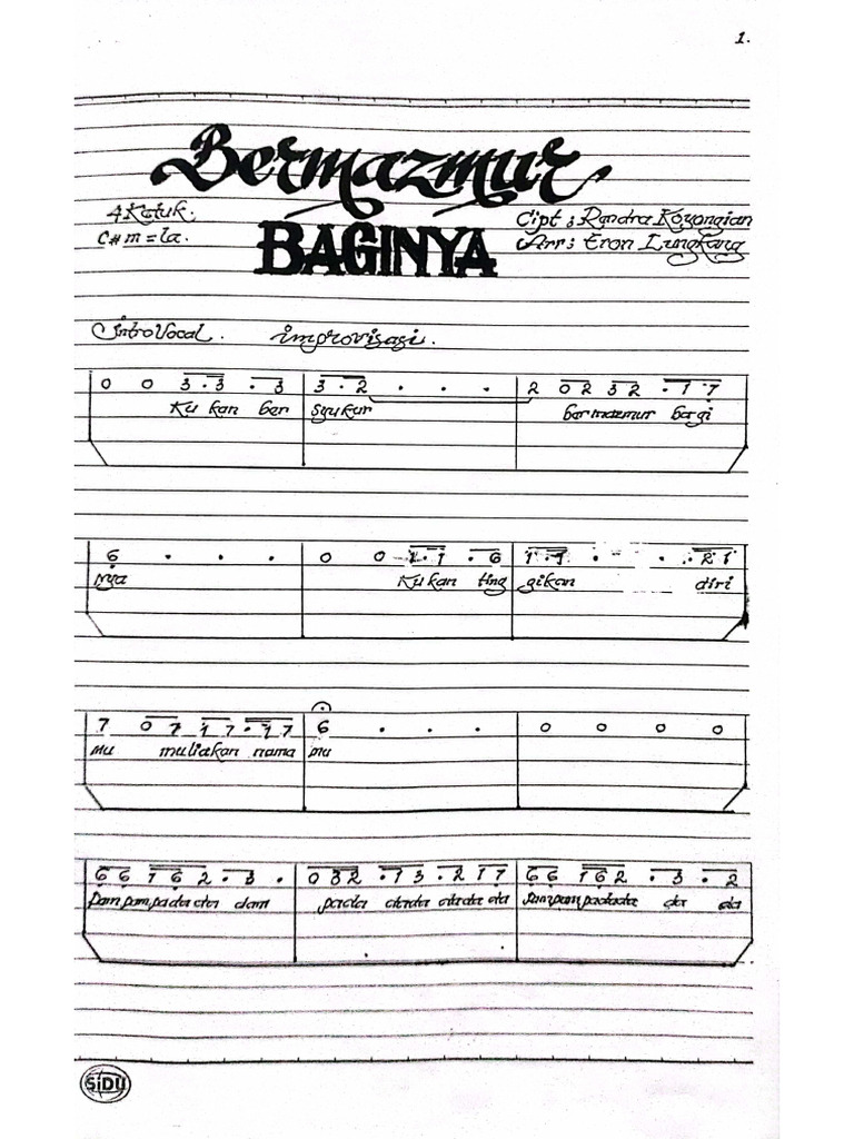 Bermazmur BagiNya | PDF