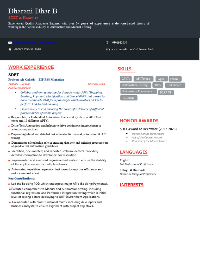 Pramod's Resume 2021 | PDF | Automation | Information Technology
