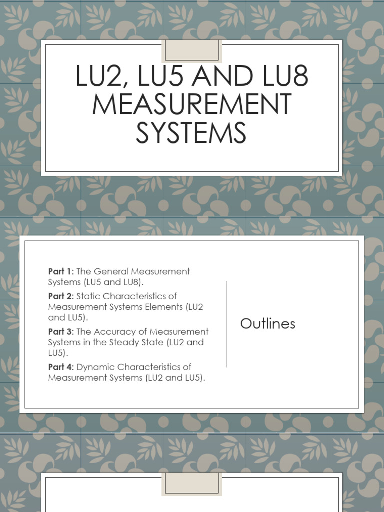 LU2 LU5 LU8 Measurement Systems | PDF | Measurement | Analog To Digital ...