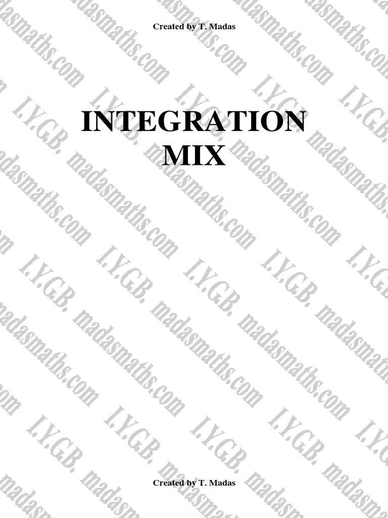 Integration Indefinite Mix Student Version | PDF