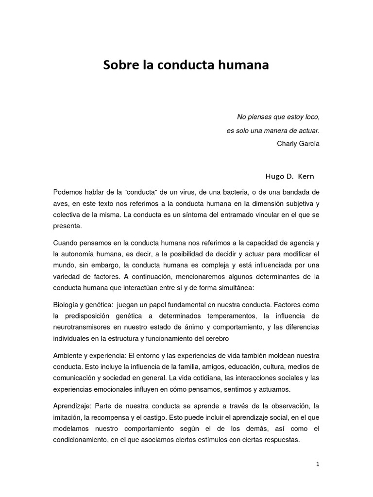 Sobre La Conducta | PDF | Comportamiento | Las emociones