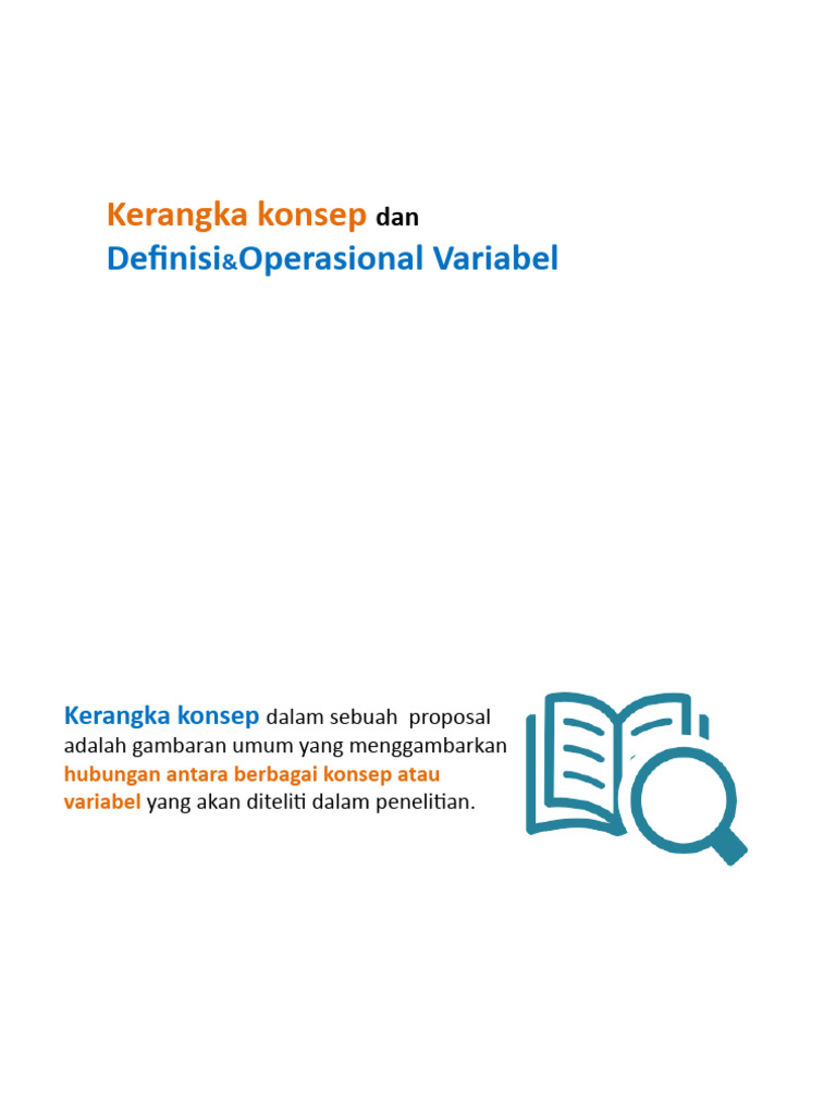 Kerangka Konsep Dan Definisi Operasional | PDF | Sains & Matematika